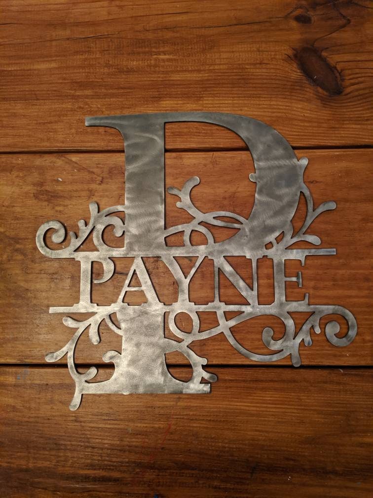 Custom Last Name Sign Metal Sign Home Decor industrial - Etsy