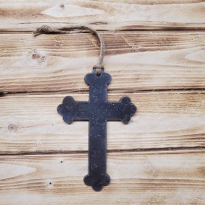 Rustic Metal Christmas Cross Ornament - Etsy