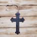 Rustic Metal Christmas Cross Ornament - Etsy