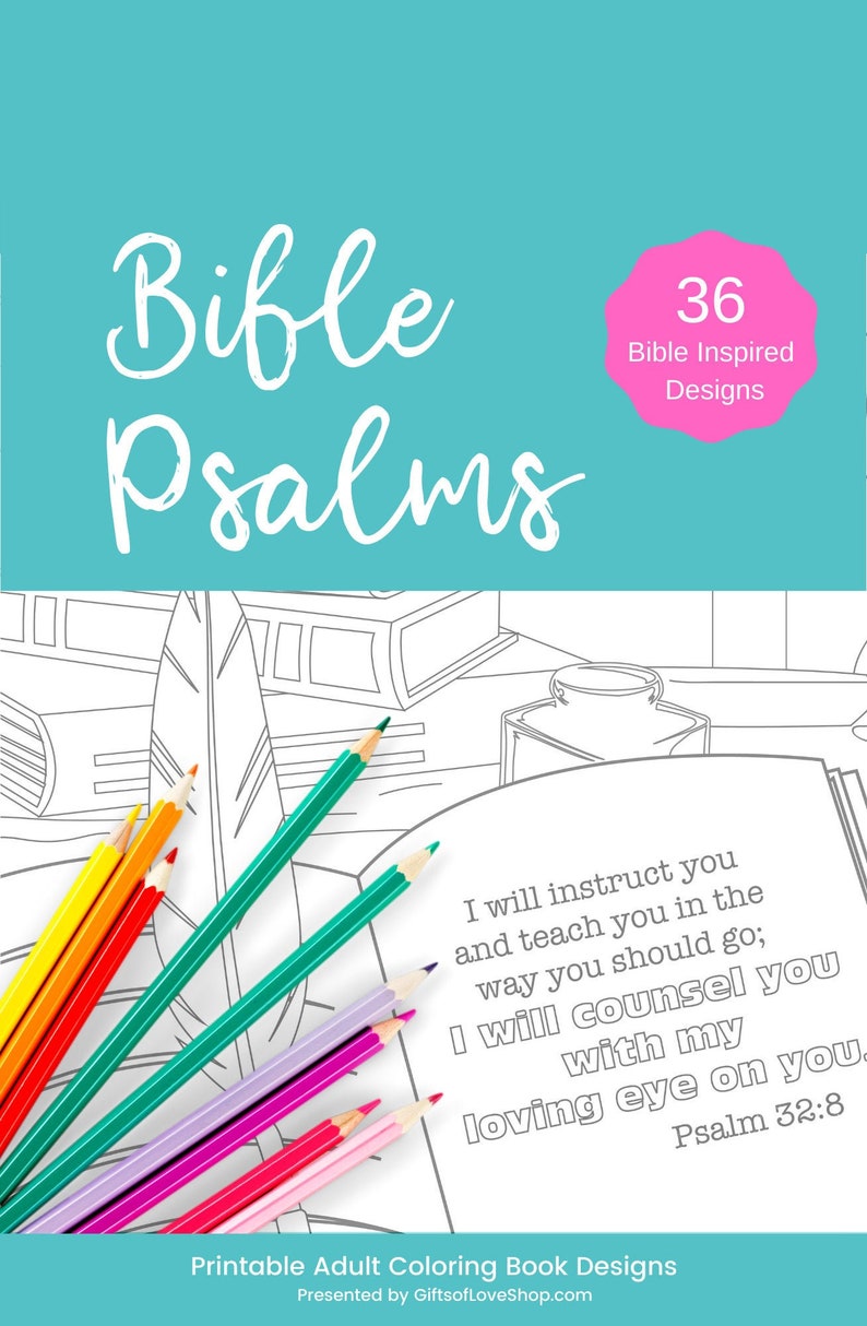 Bible Psalms Coloring Pages - Etsy