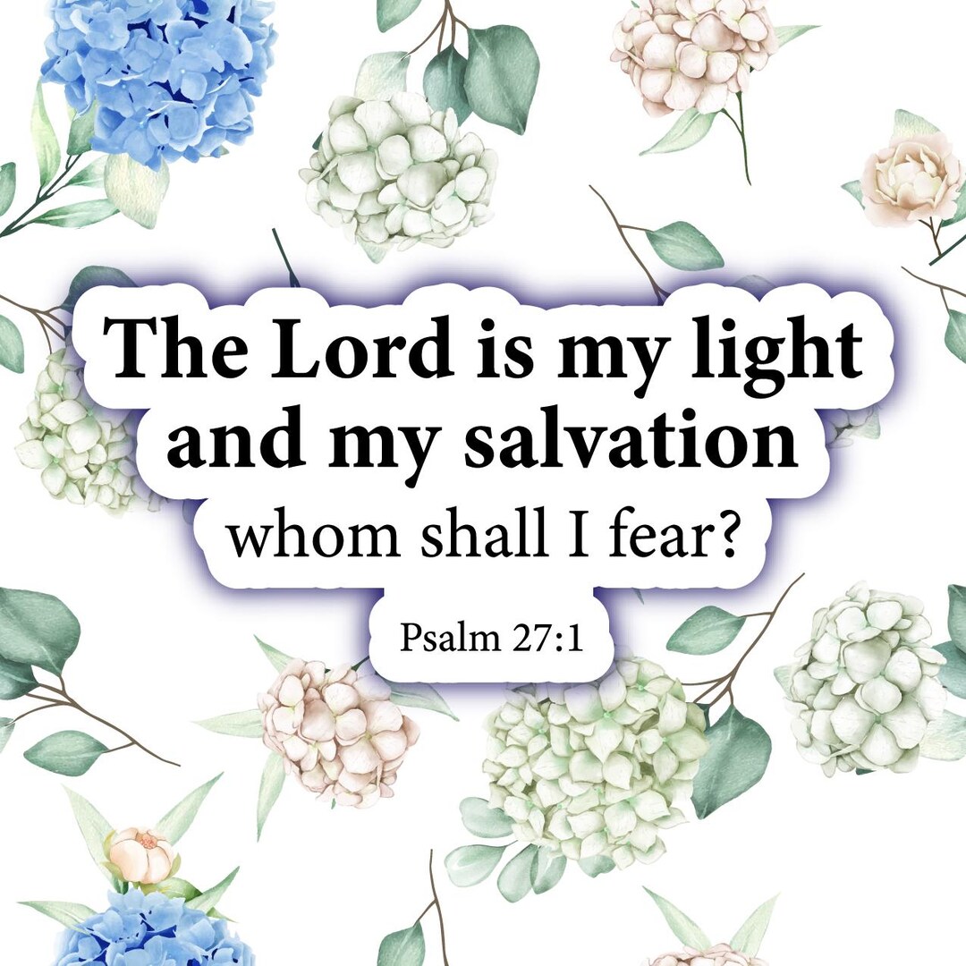 Psalm 27:1, Bible Verse,instant File Download Vinyl Decal Scripture ...