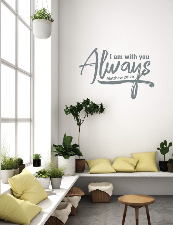 Matthew 28-20 Bible Verse Wall Deco Bible Verse Wall Art - Etsy