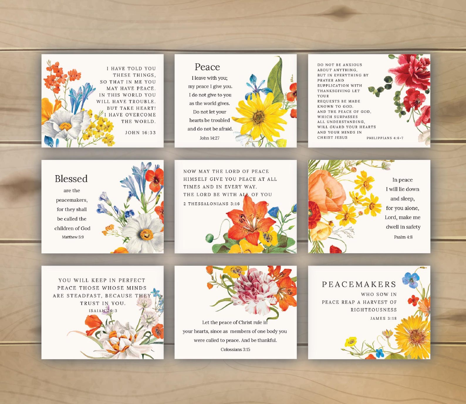 DIGITAL Printable Bible Verses Scriptures About Peace - Digital Collage ...