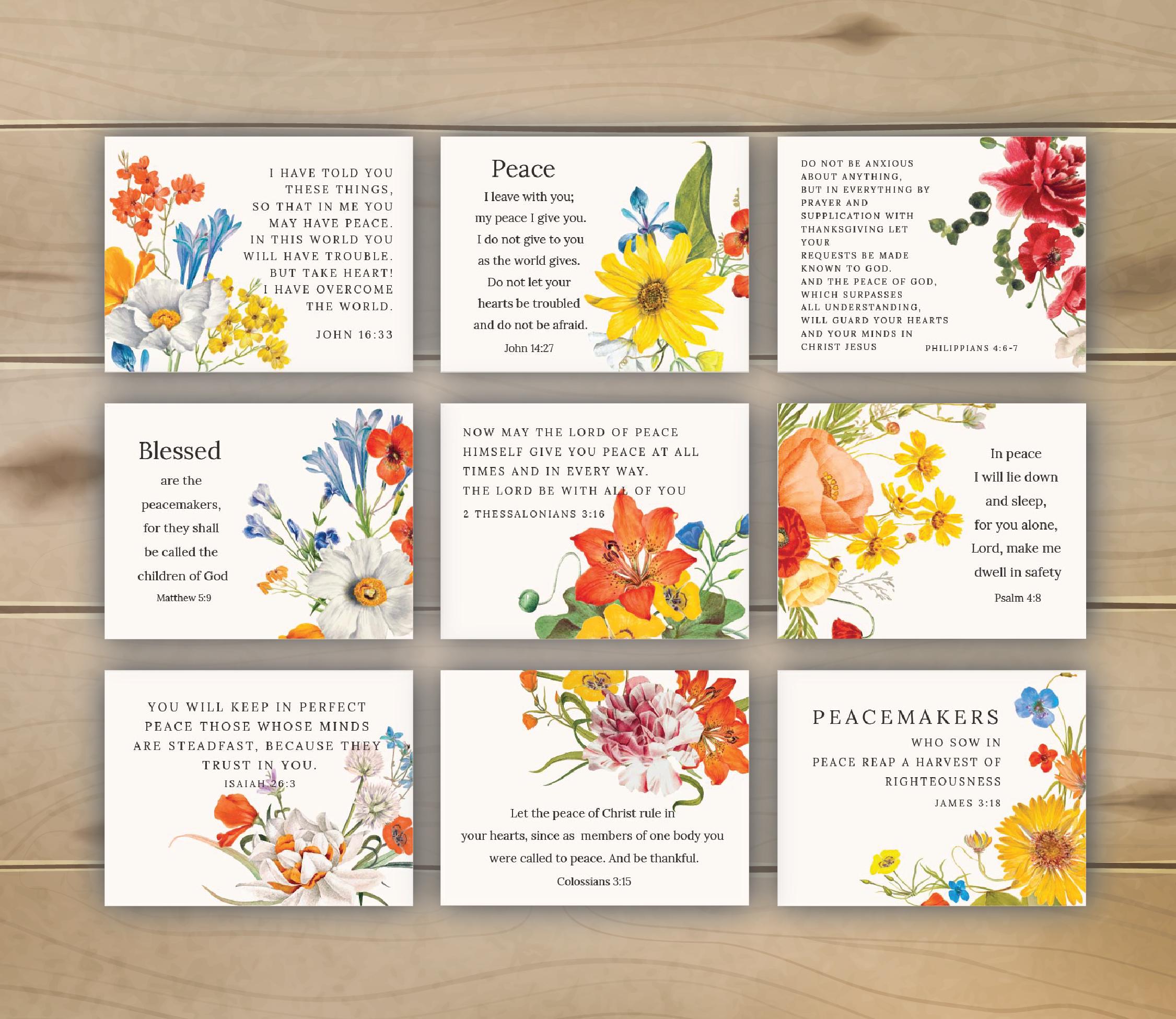 DIGITAL Printable Bible Verses Scriptures About Peace - Digital Collage ...