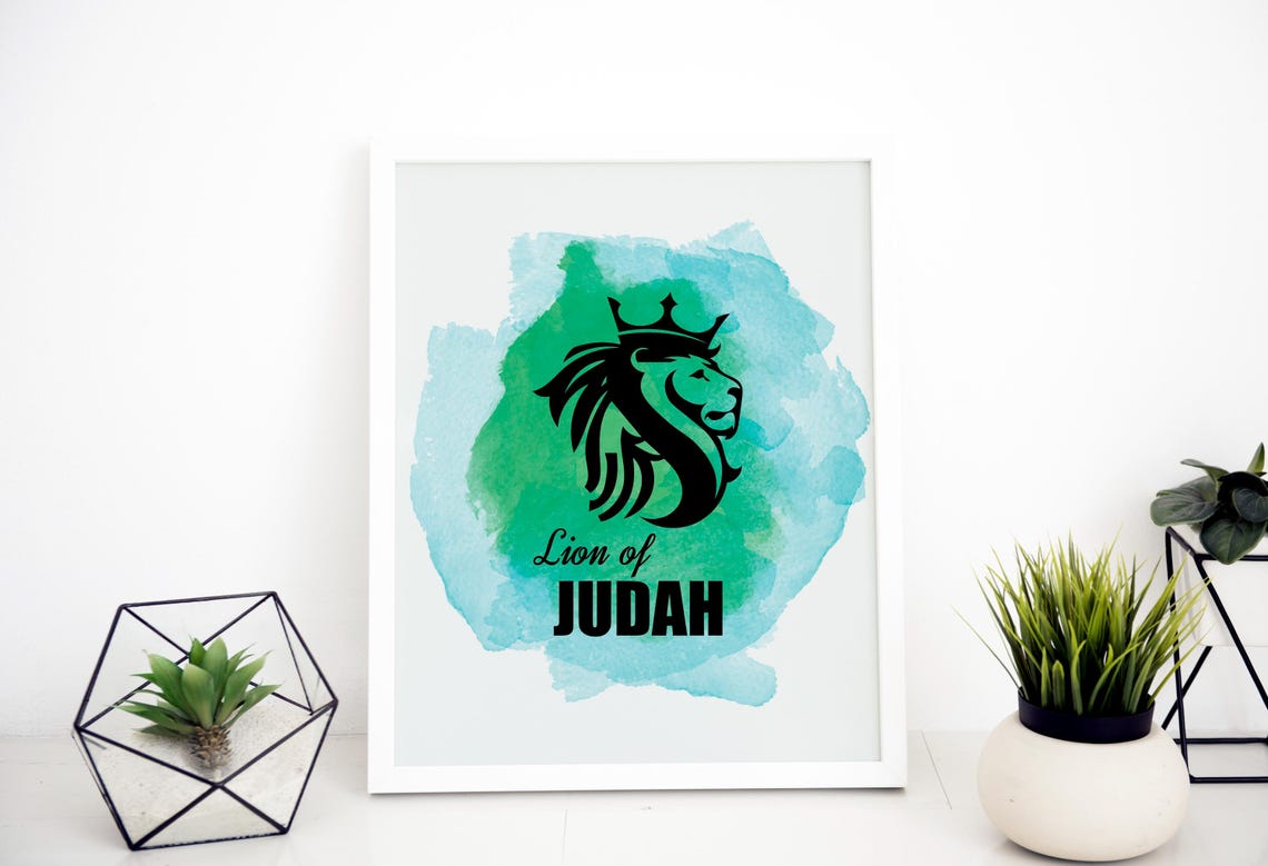 Lion of Judah Revelation Bible Verse Instant File Download Vinyl Decal ...