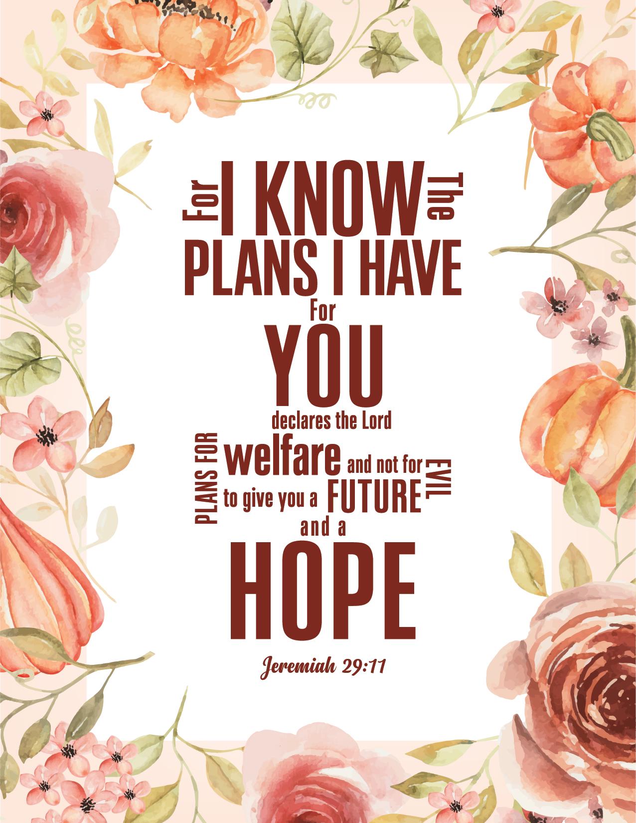 Jeremiah 29:11,bible Verse,instant File Download Vinyl Decal Scripture ...