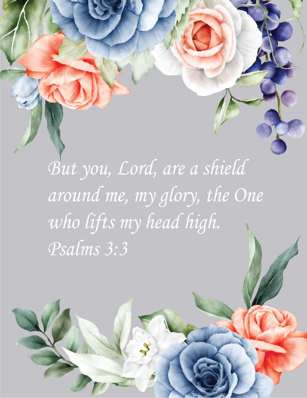 Psalm 3:3,bible Verse,instant File Download Vinyl Decal Scripture Wall ...