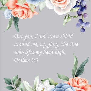 Psalm 3:3,bible Verse,instant File Download Vinyl Decal Scripture Wall ...