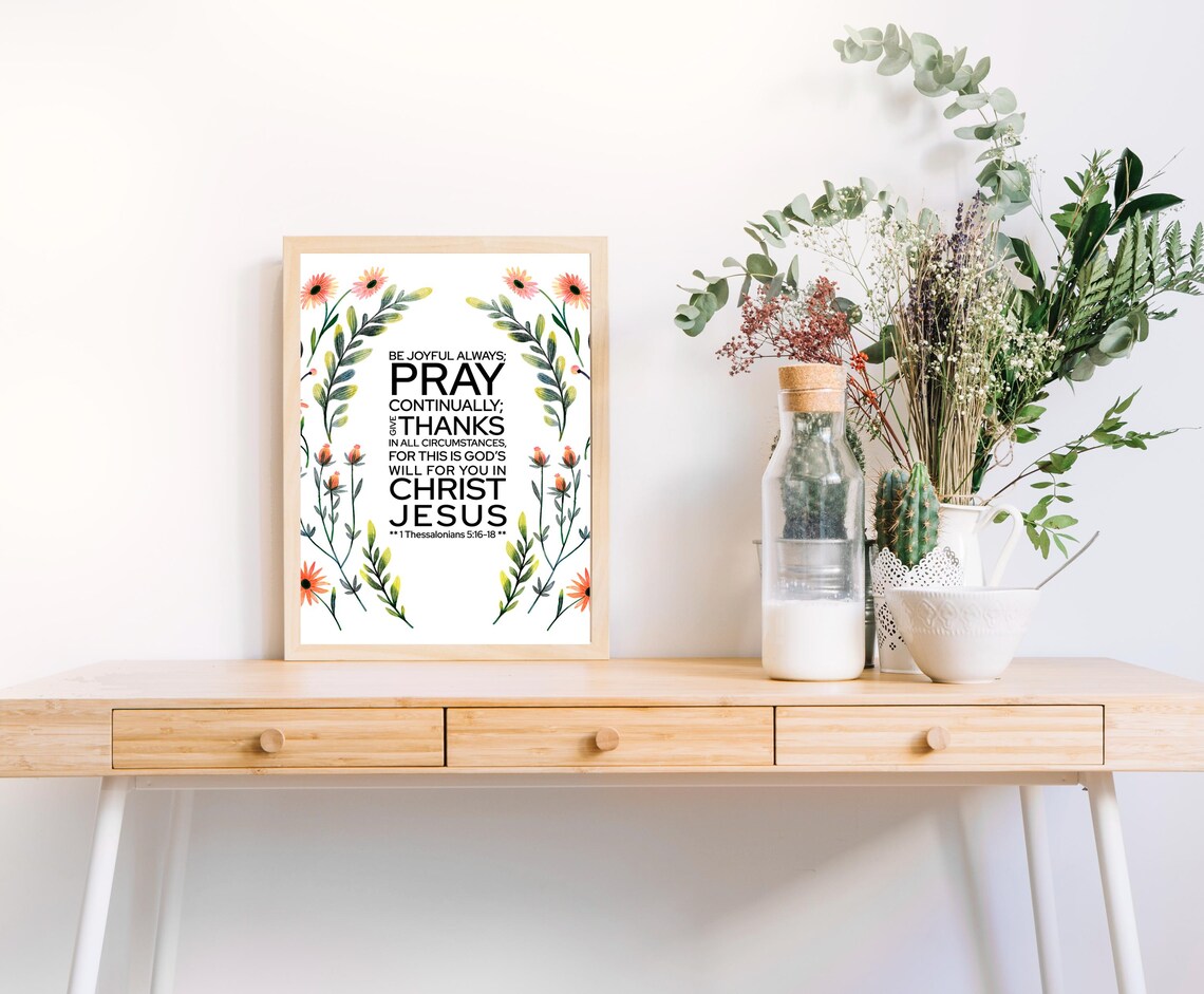 1 Thessalonians 5:16-18,bible Verse,instant File Download Vinyl Decal ...