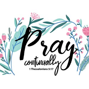 1 Thessalonians 5-17,bible Verse,instant File Download Vinyl Decal ...