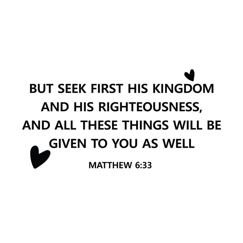 Matthew 6:33,bible Verse,instant File Download Vinyl Decal Scripture ...
