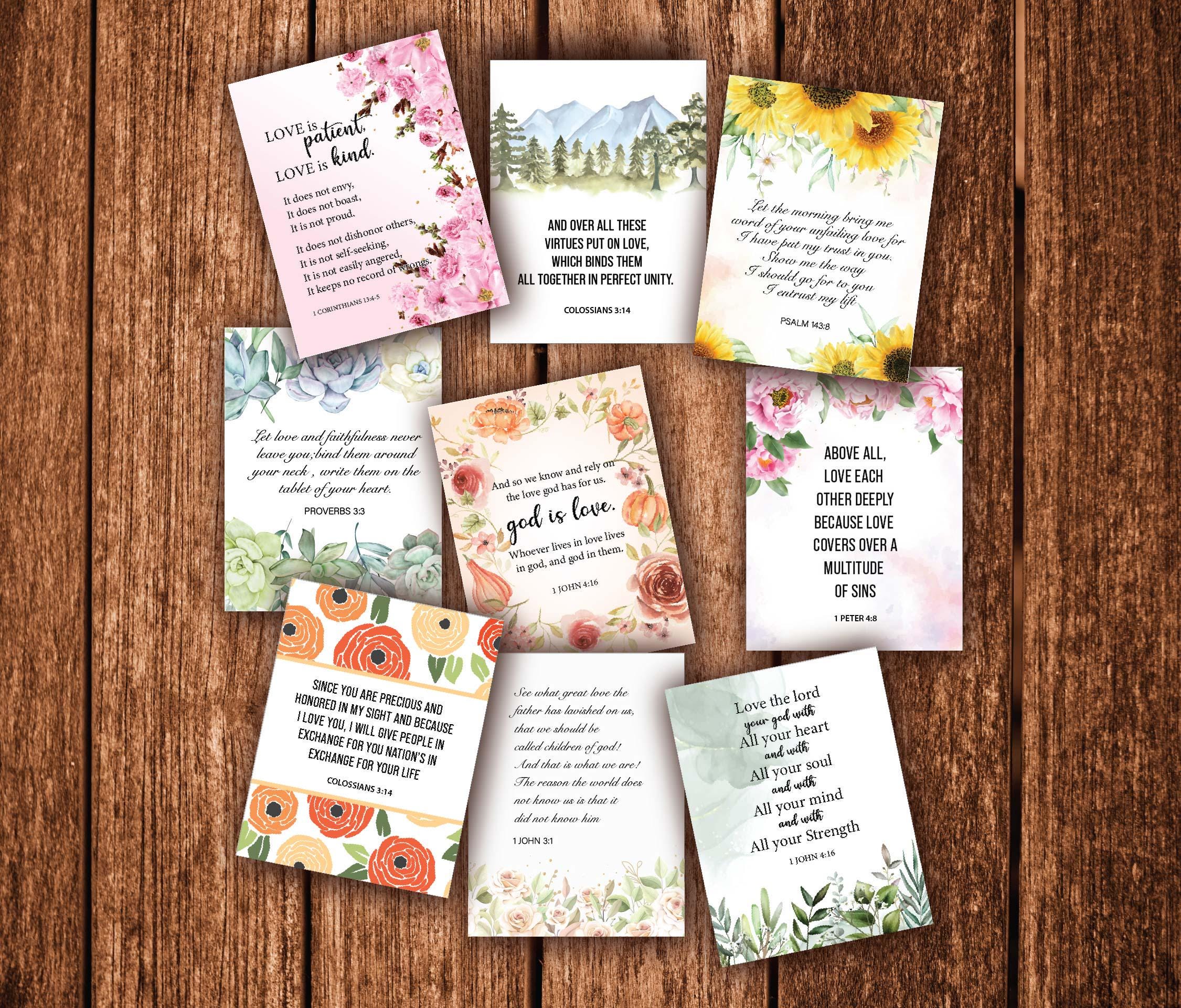 DIGITAL Printable Bible Verses Scriptures About Love - Digital Collage ...