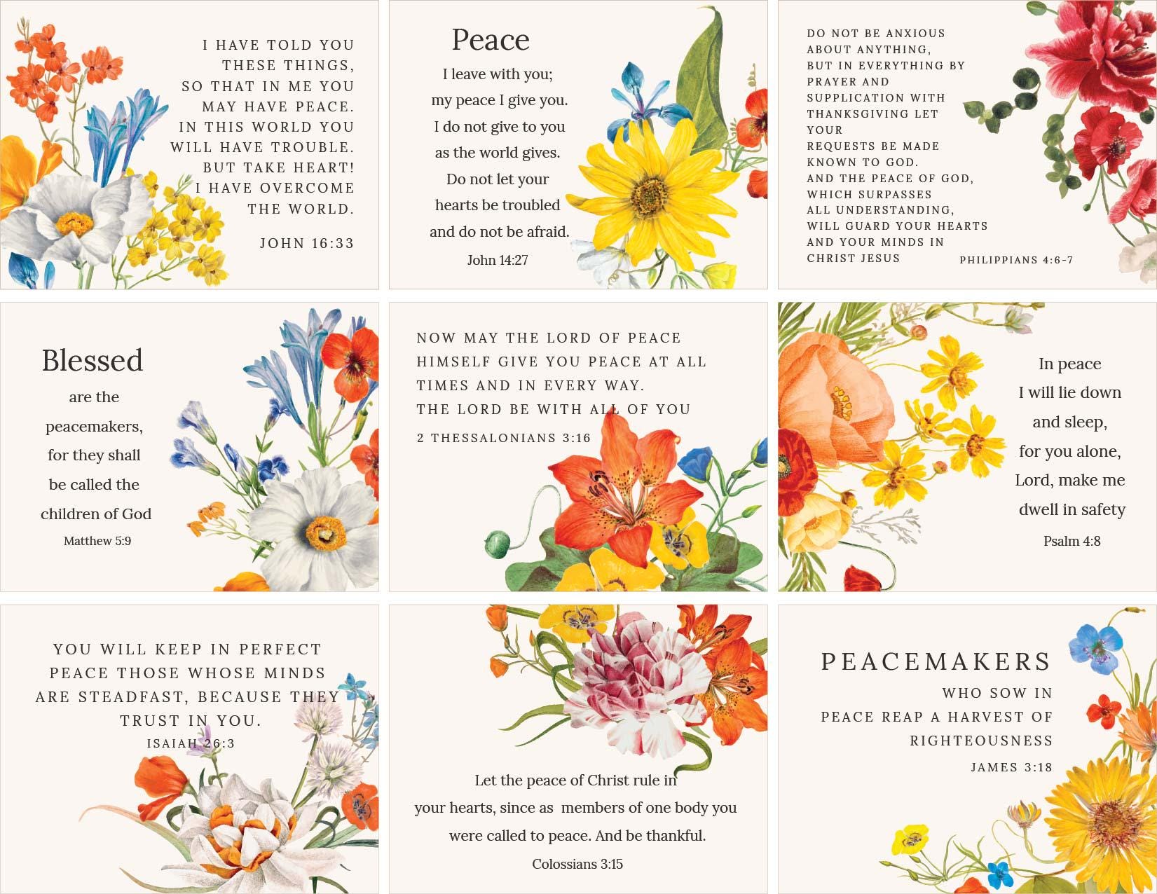 DIGITAL Printable Bible Verses Scriptures About Peace - Digital Collage ...