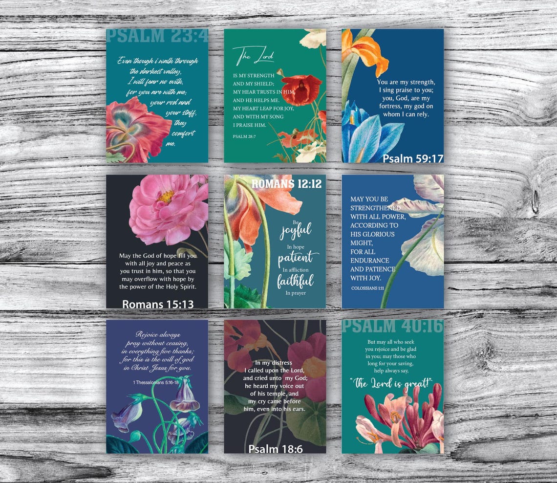 DIGITAL Printable Bible Verses Scriptures About Encouragement - Digital ...