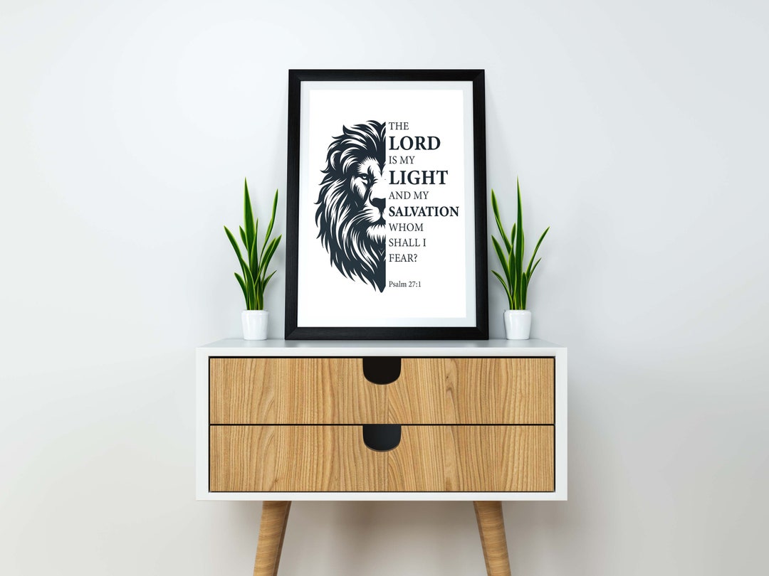 Psalm 27:1, Bible Verse Art Print, Bible, Printable Wall Art, Digital ...