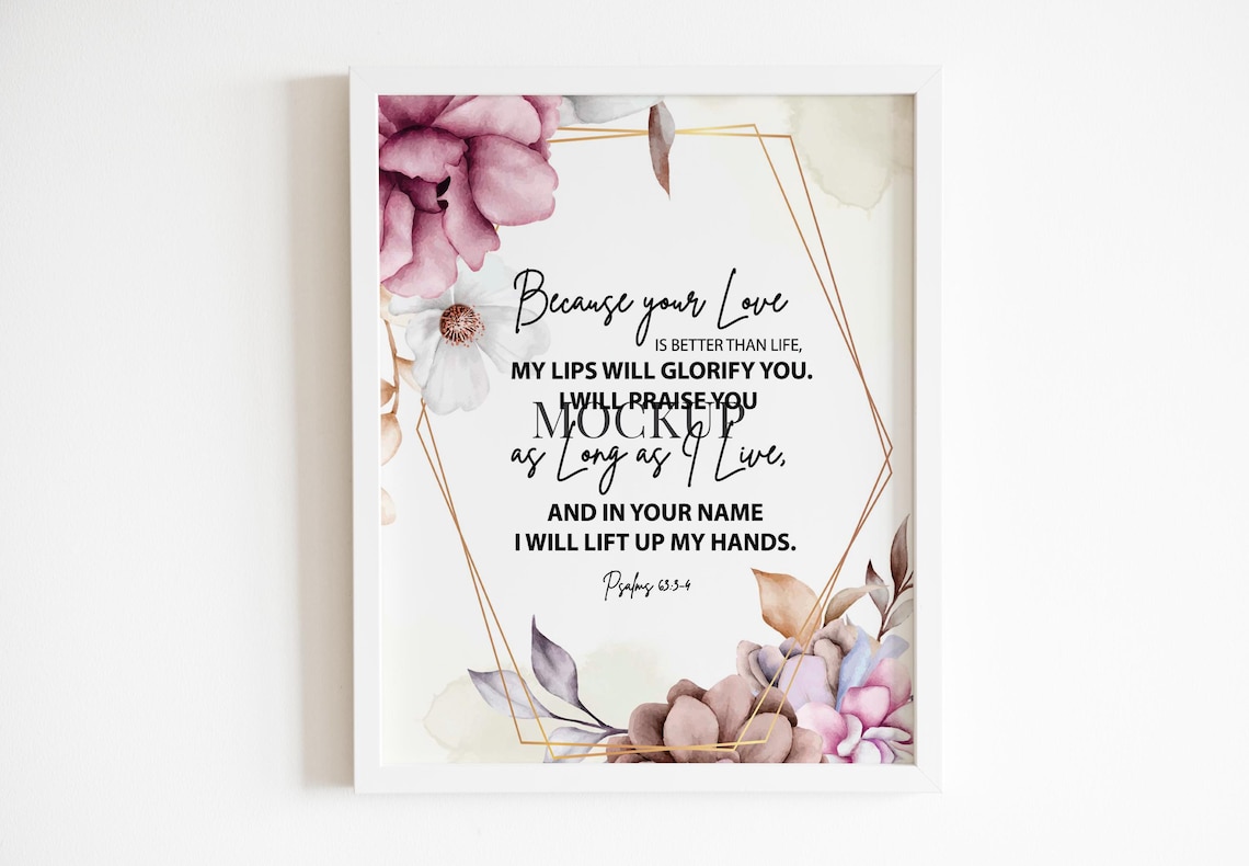 Psalm 63-3-4,bible Verse,instant File Download Vinyl Decal Scripture ...