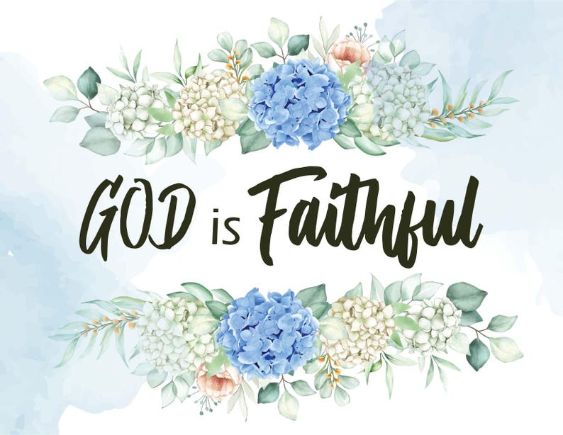 God is Faithful,bible Verse,instant File Download Vinyl Decal Scripture ...