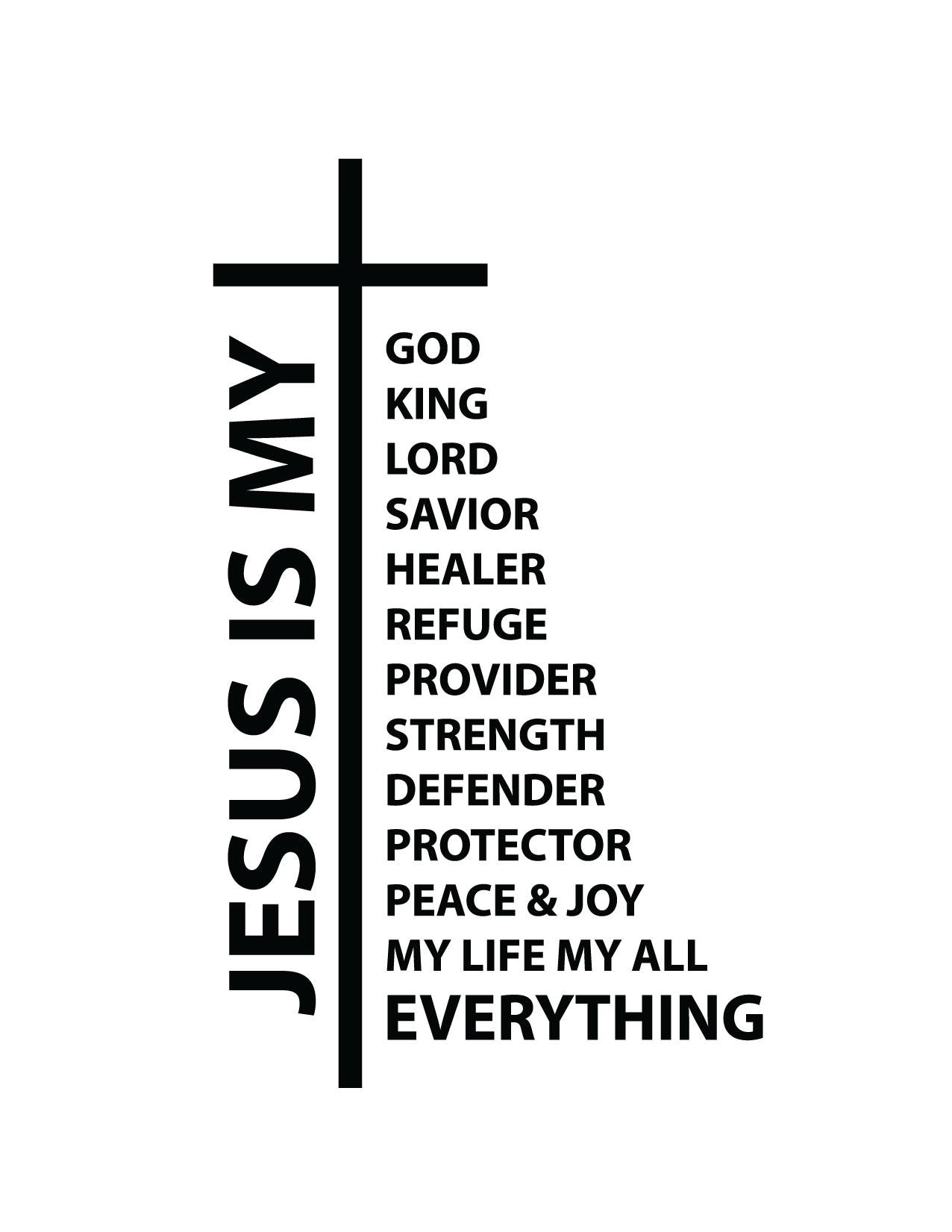 Jesus is My Everything,bible Verse,instant File Download, Vinyl Decal ...