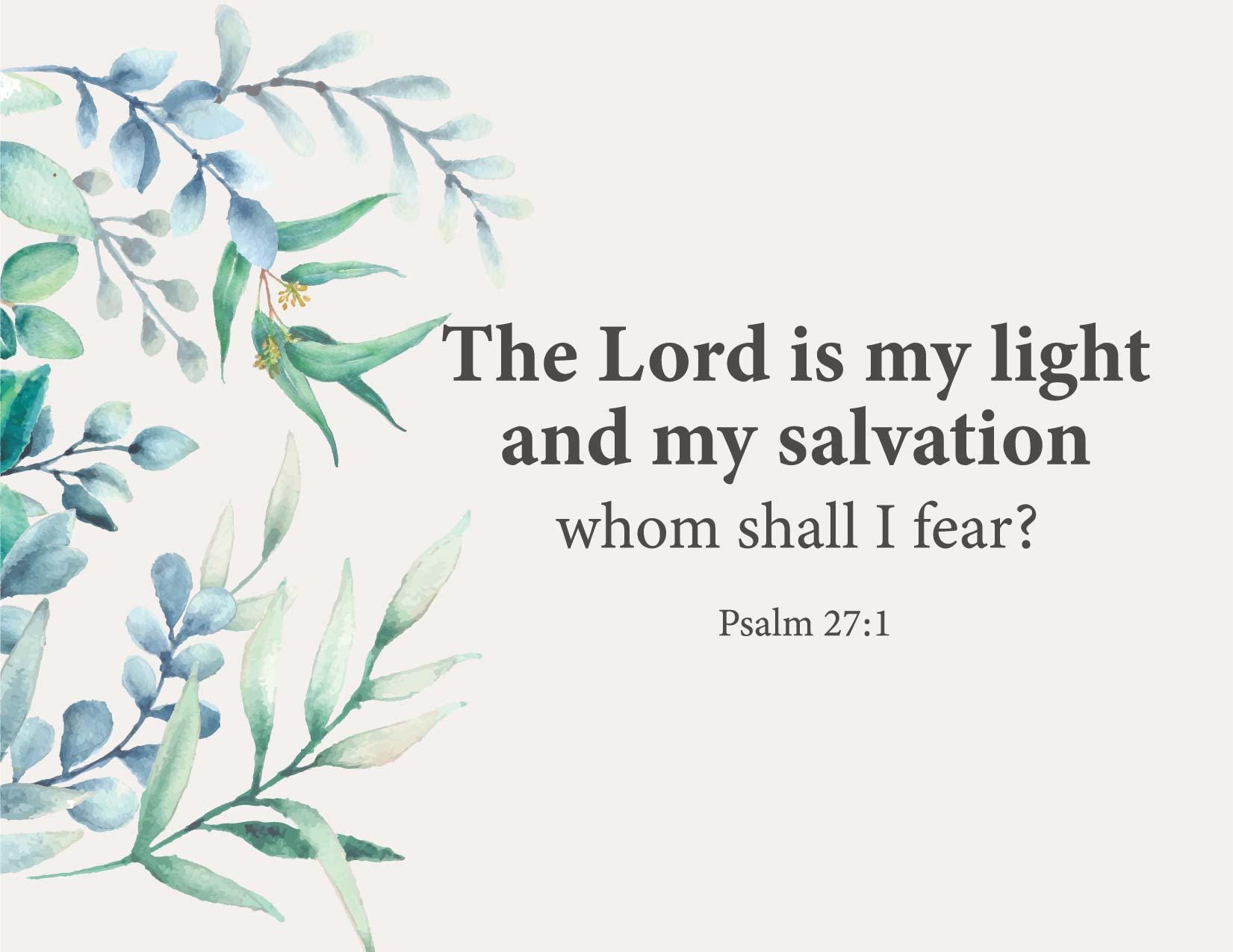 Psalm 27:1, Bible Verse,instant File Download Vinyl Decal Scripture ...