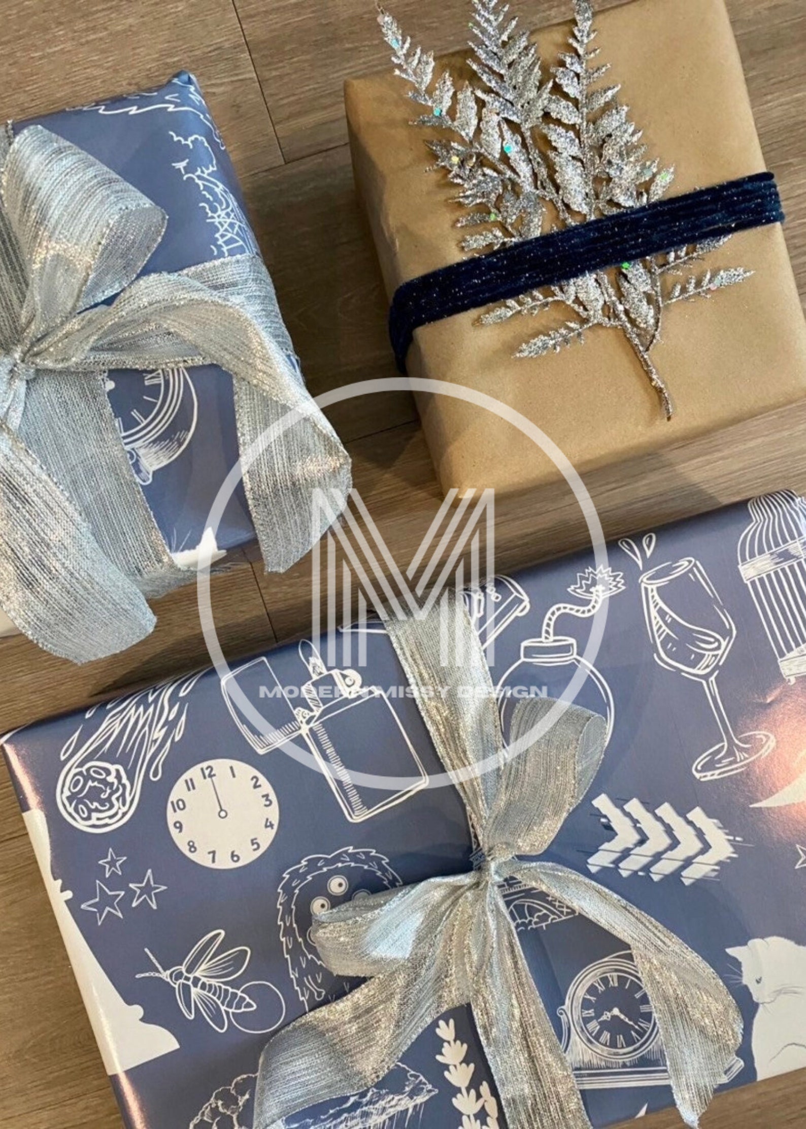 Midnight Wrapping Paper Wrapping Fan Gifts Themed Party - Etsy