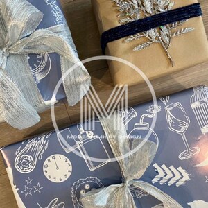 Midnight Wrapping Paper Wrapping Fan Gifts Themed Party - Etsy