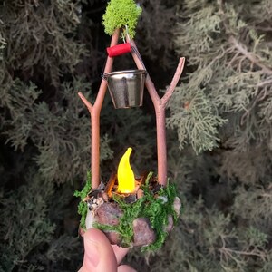 Fairy Garden Fire Pit - Battery Operated Flameless Candle, Flickering ...