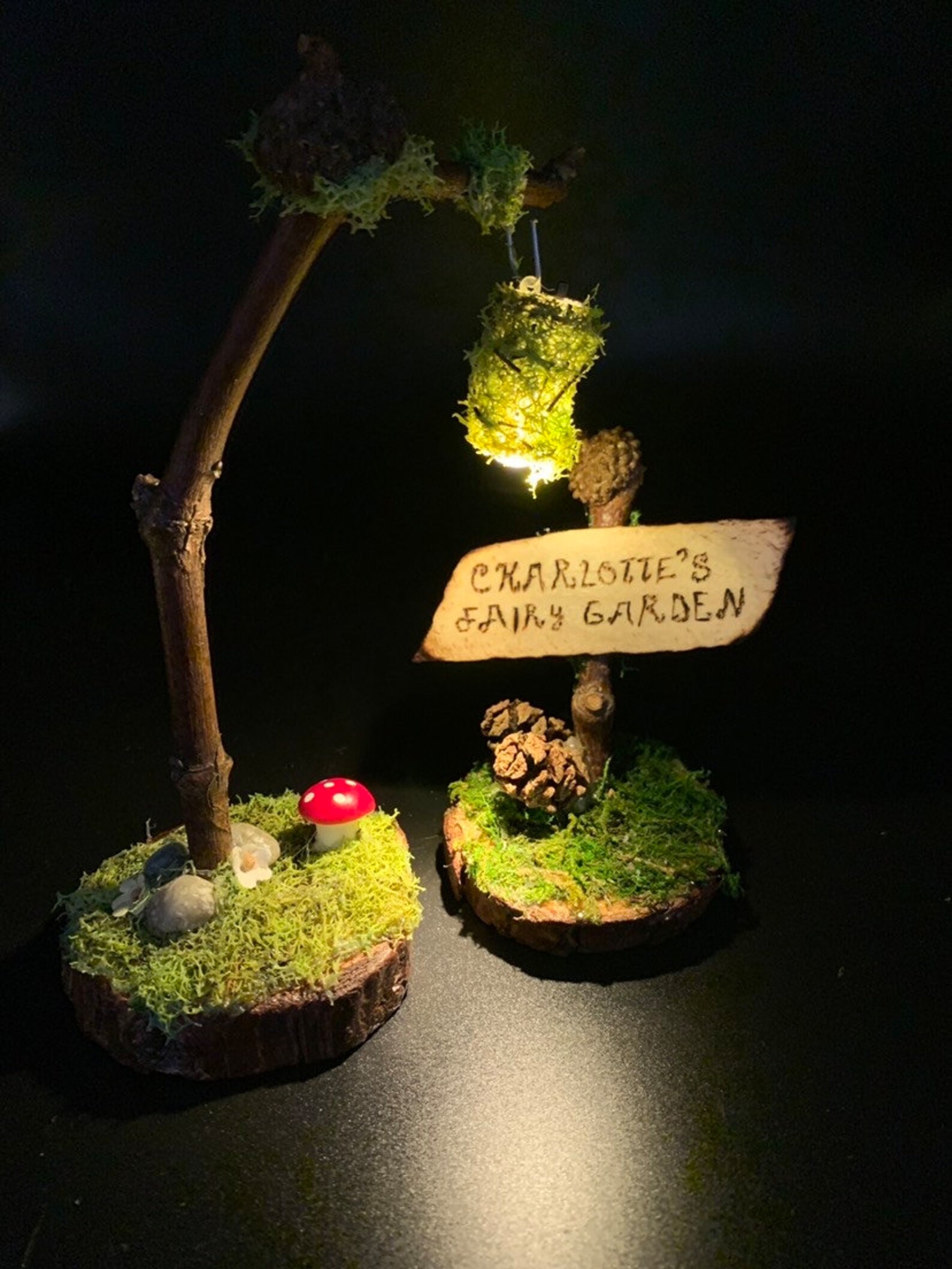 Fairy Garden Lamp Miniature Doll Lamp Fairy Lights Decor - Etsy