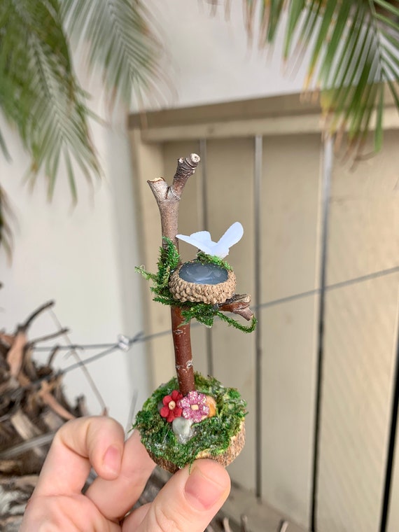 Mini Bird Bath Fairy Garden Bird Bath Miniature Bird Bath - Etsy