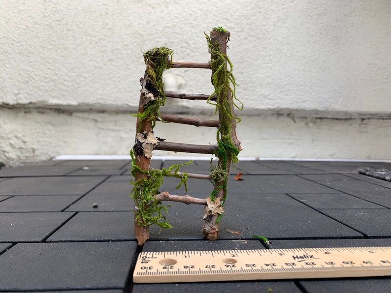 Fairy Garden Ladder Wooden Fairy Dollhouse Miniature | Etsy