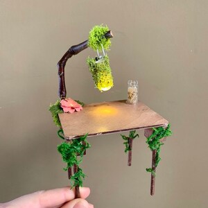 Miniature Fairy Reading Desk. Fairy Home Decor Gift, Simple Handmade ...