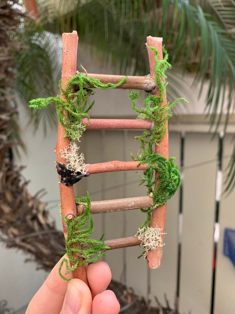 Fairy Garden Ladder Wooden Fairy Dollhouse Miniature | Etsy