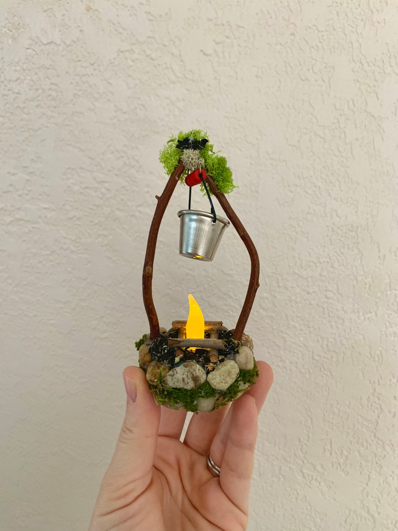 Fairy Garden Fire Pit Battery Operated Flameless Candle - Etsy