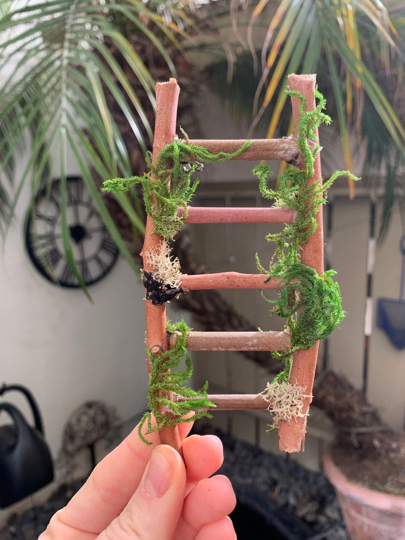 Fairy Garden Ladder Wooden Fairy Dollhouse Miniature | Etsy