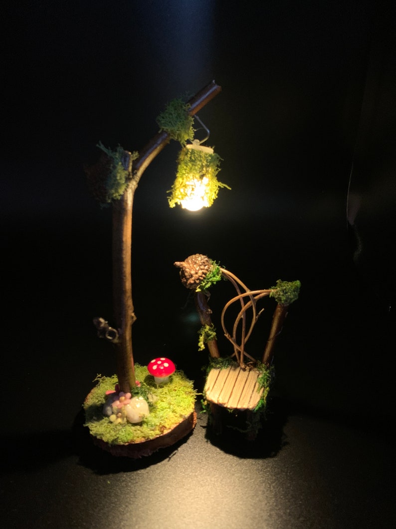 Fairy Garden Lamp Miniature Doll Lamp Fairy Lights Decor - Etsy