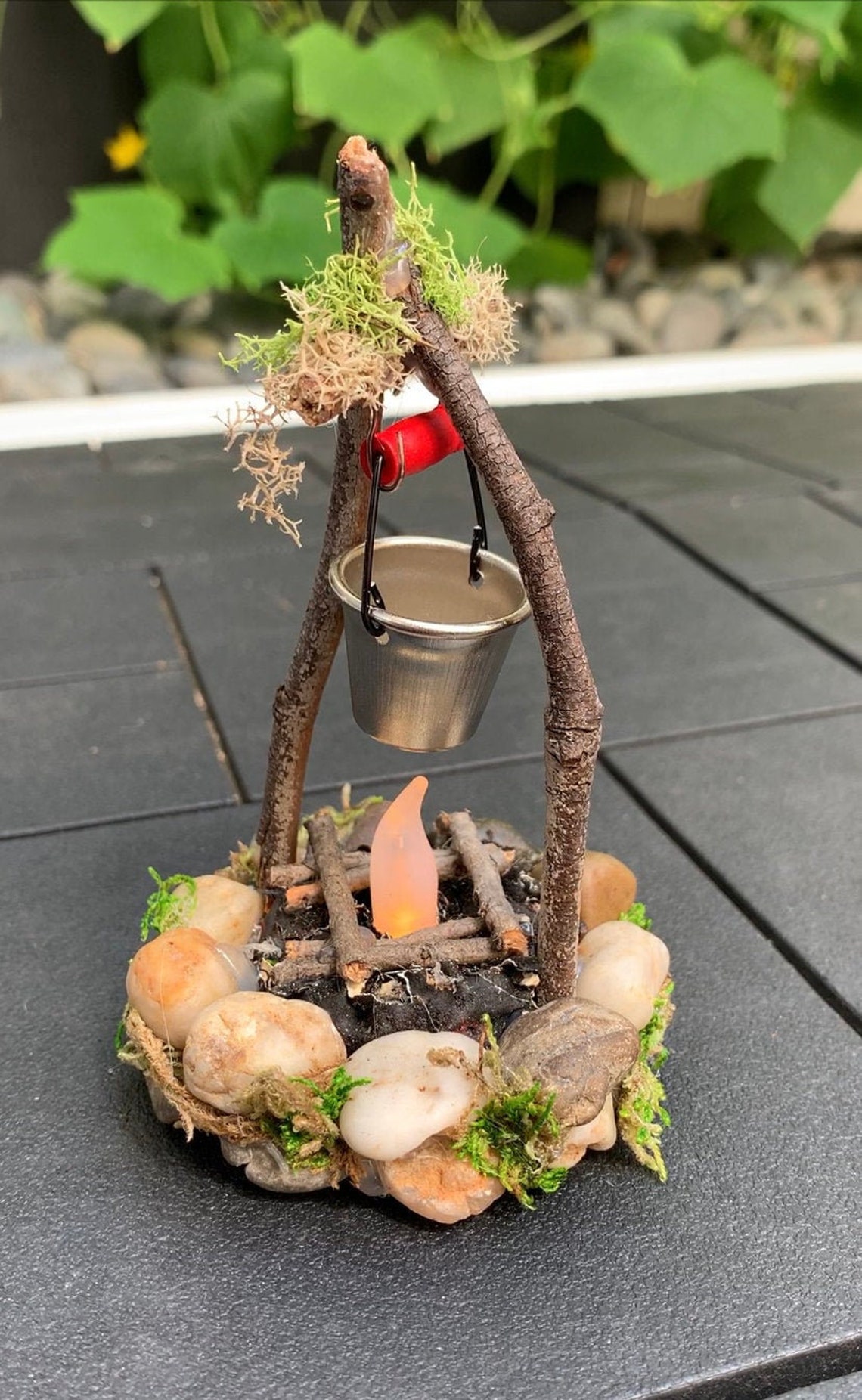 Fairy Garden Fire Pit Battery Operated Flameless Candle - Etsy