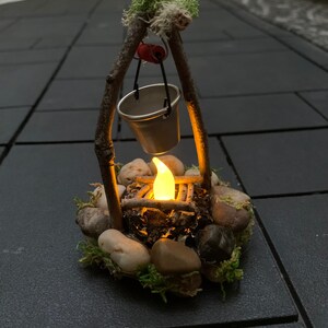 Fairy Garden Fire Pit Battery Operated Flameless Candle - Etsy