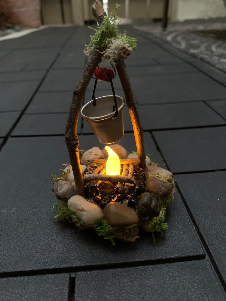 Fairy Garden Fire Pit Battery Operated Flameless Candle - Etsy