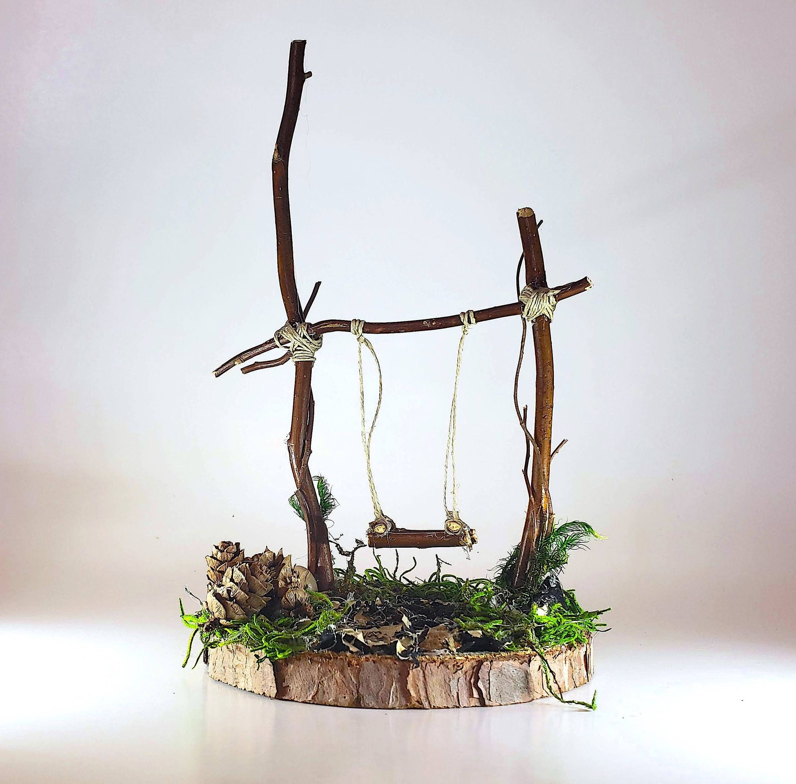 Fairy Garden Swing Handmade Fairy Accessory Mini Swing - Etsy