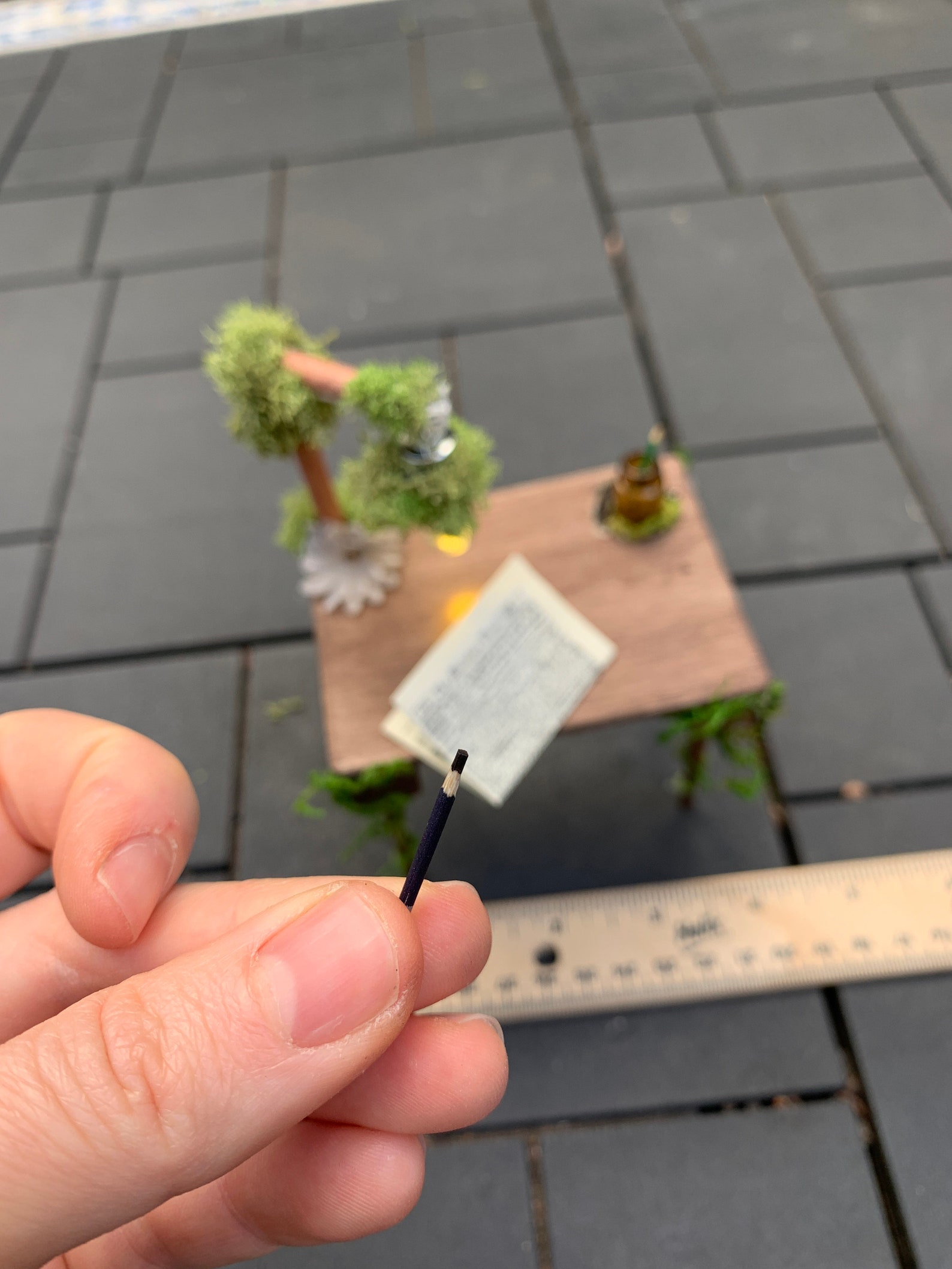 Miniature Fairy Reading Desk. Fairy Home Decor Gift, Simple Handmade ...