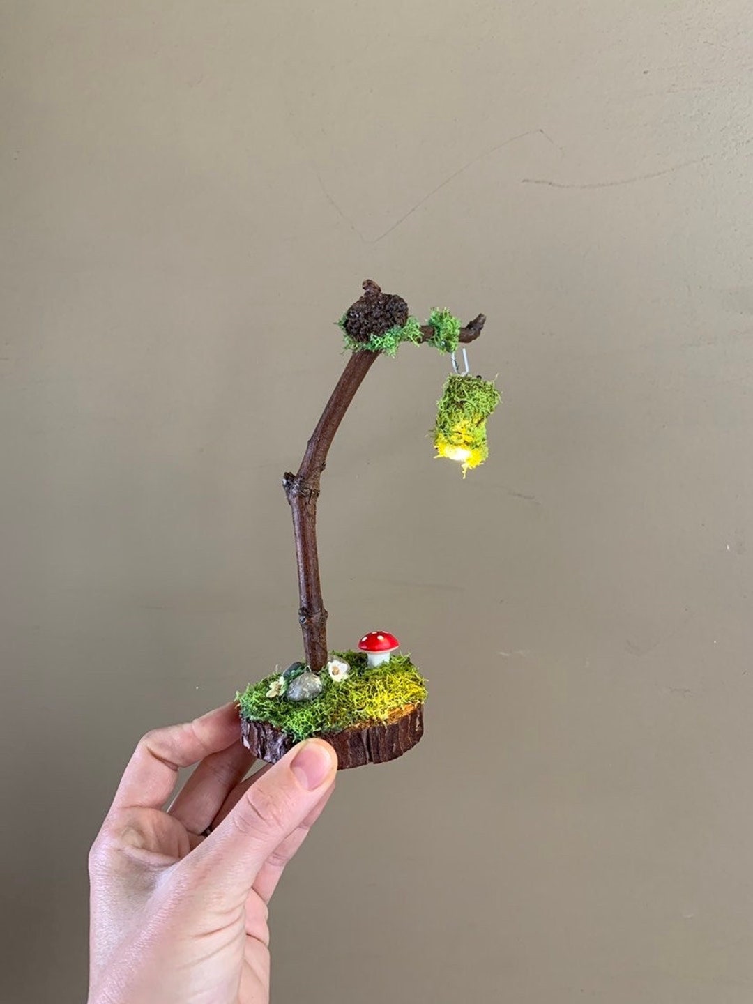 Fairy Garden Lamp, Miniature Doll Lamp, Fairy Lights Decor, Miniature ...