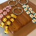 Daisy Chain Key Ring Daisy Chain Key Chain Beaded Daisy Key Ring Beaded ...