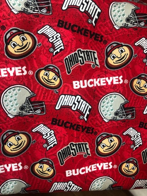 Ohio State University Buckeyes Cotton Fabric Print-by the Yard - Etsy