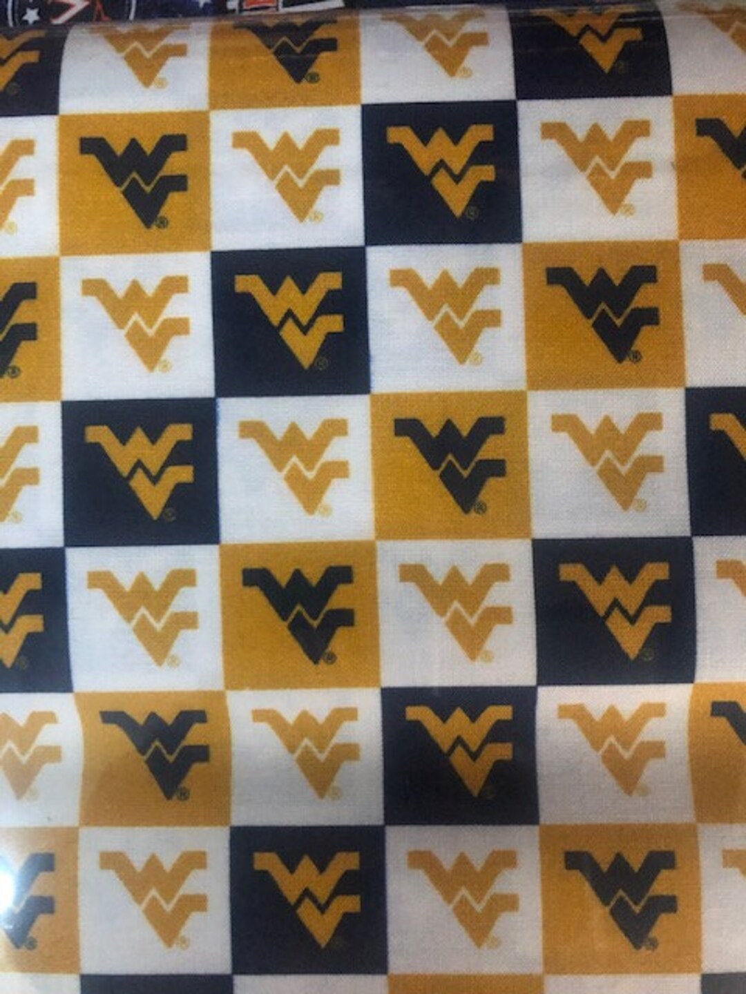 University of West Virginia Fabric One Yard Piece - Etsy