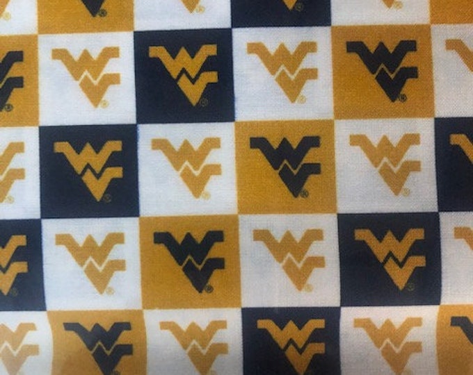 University of West Virginia Fabric One Yard Piece - Etsy