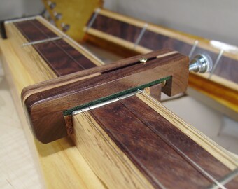 Appalachian Mountain Lap Dulcimer Capo, Black Walnut and Curly Maple ...