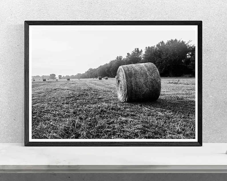 Hay Bale Photo, Farmhouse Decor, Rural Art, Wall Art Prints, Art Prints ...