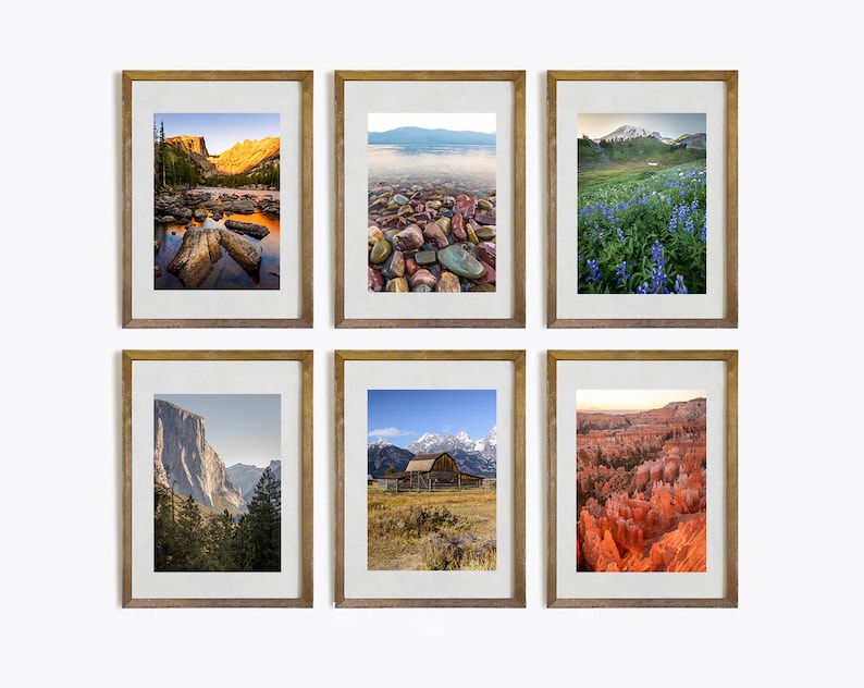 US National Park Gallery Wall Set, National Park Photography, USA Park ...