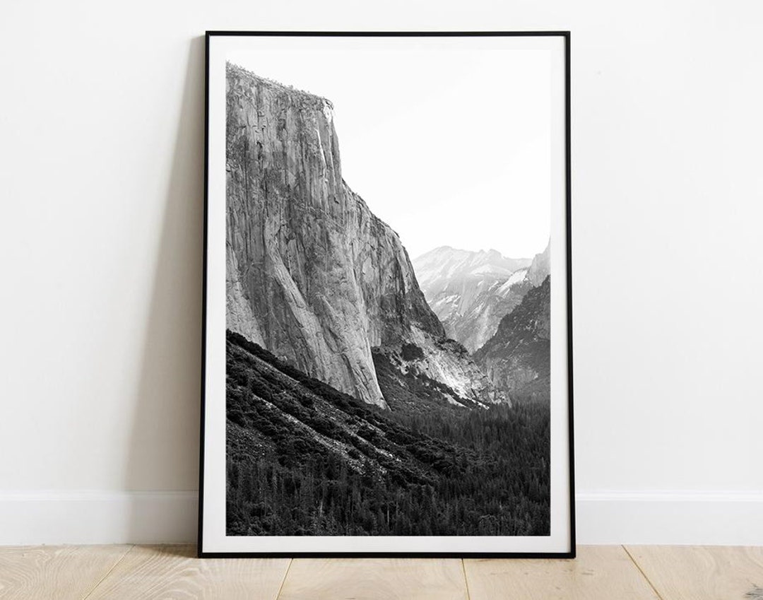 Yosemite National Park, El Capitan, Wall Art Prints,mountain, Black and ...