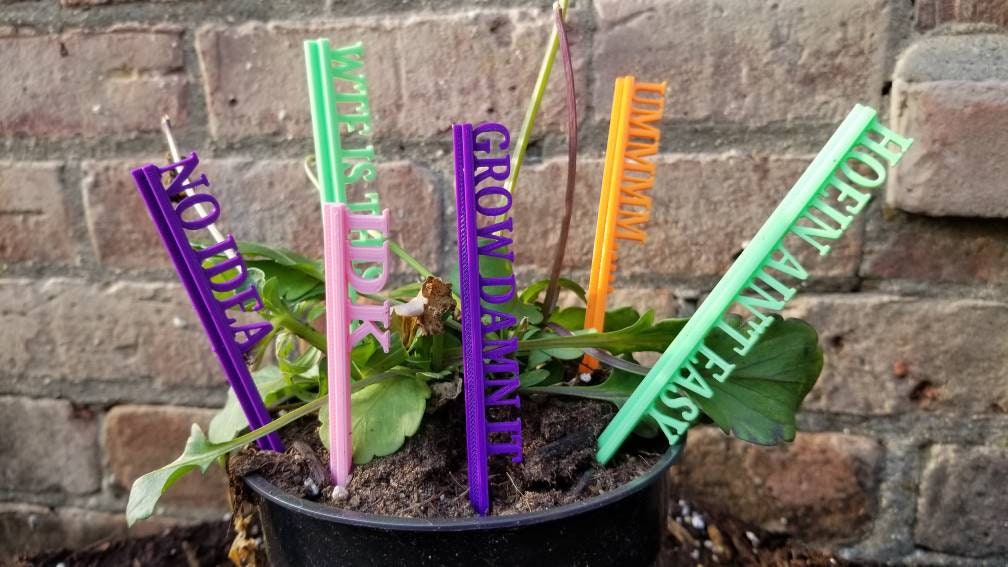 Funny Plant Labels Witty Plant Markers Sarcastic Garden | Etsy UK