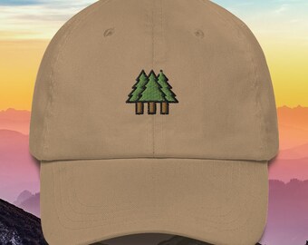 Vintage Pine Tree Embroidered Hat Vintage Washed Hat Dad Hat Wild Hat ...